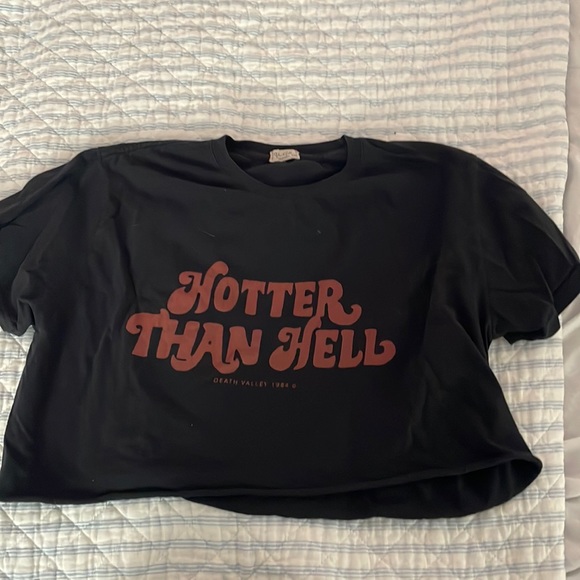 Brandy Melville | Tops | Brandy Melville Hotter Than Hell Crop Top ...